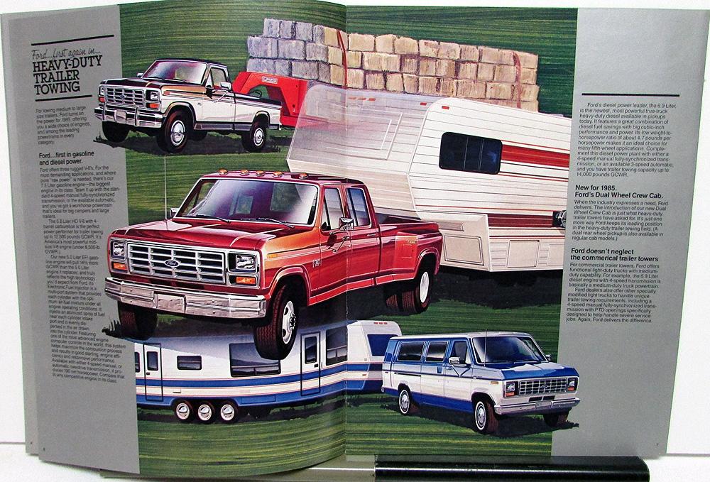 1985 Ford Dealer RV & Trailering Guide Pickup Camper Van Recreation Towing