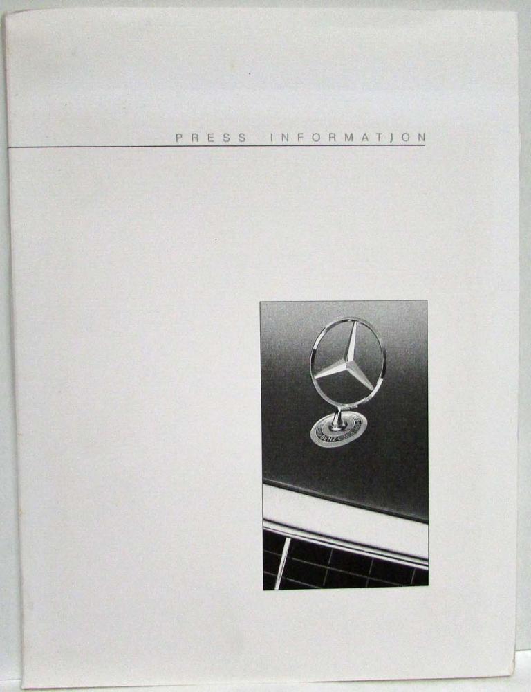 1995 Mercedes-Benz Press Kit - S-Class C-Class E-Class Studie A