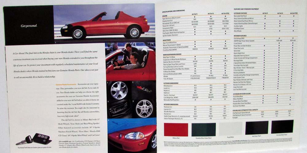 1995 Honda del Sol Prestige Sales Brochure