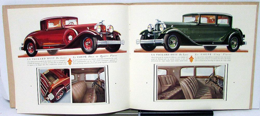 1932 Packard Eight Deluxe FRENCH Prestige Sales Brochure and Specs ...