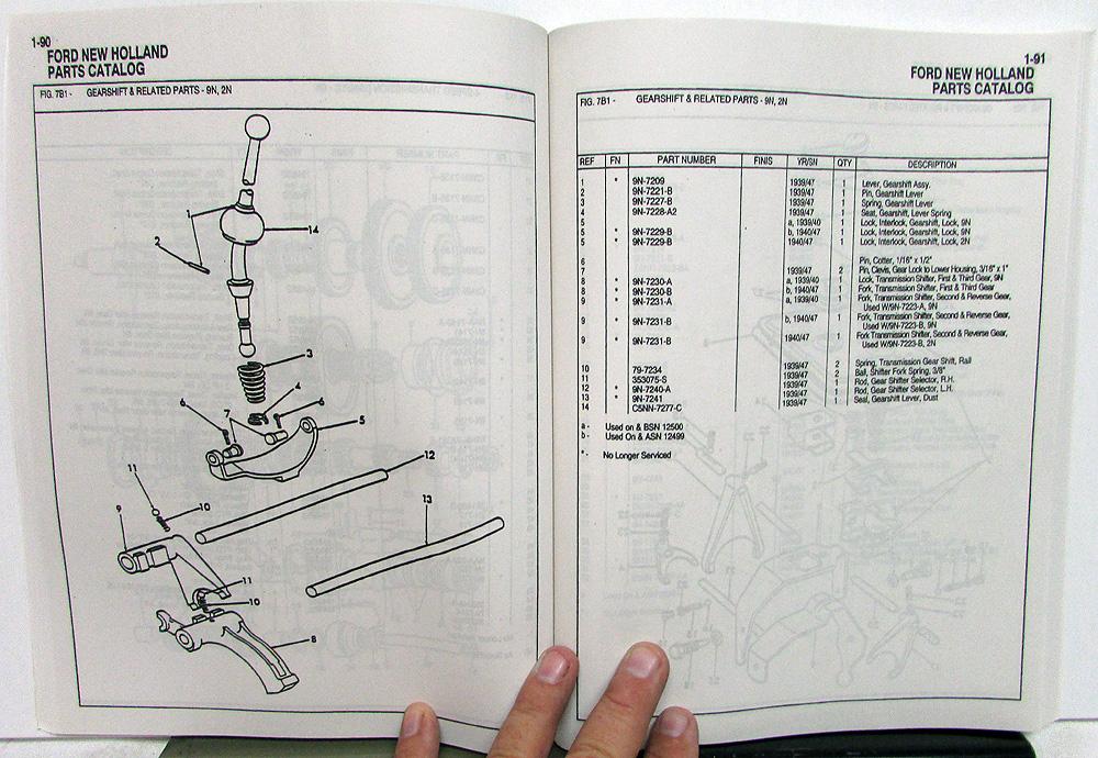 1939-1952 Ford Tractor 9N 2N 8N Assembly Manual Service Parts Catalog ...