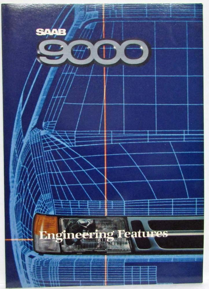 1987 Saab 9000 Engineering Features Sales Brochure Book