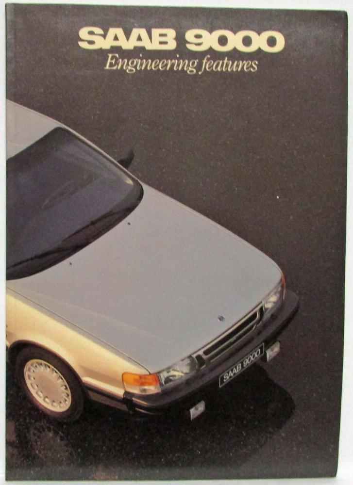 1986 Saab 9000 Engineering Features Sales Brochure Book