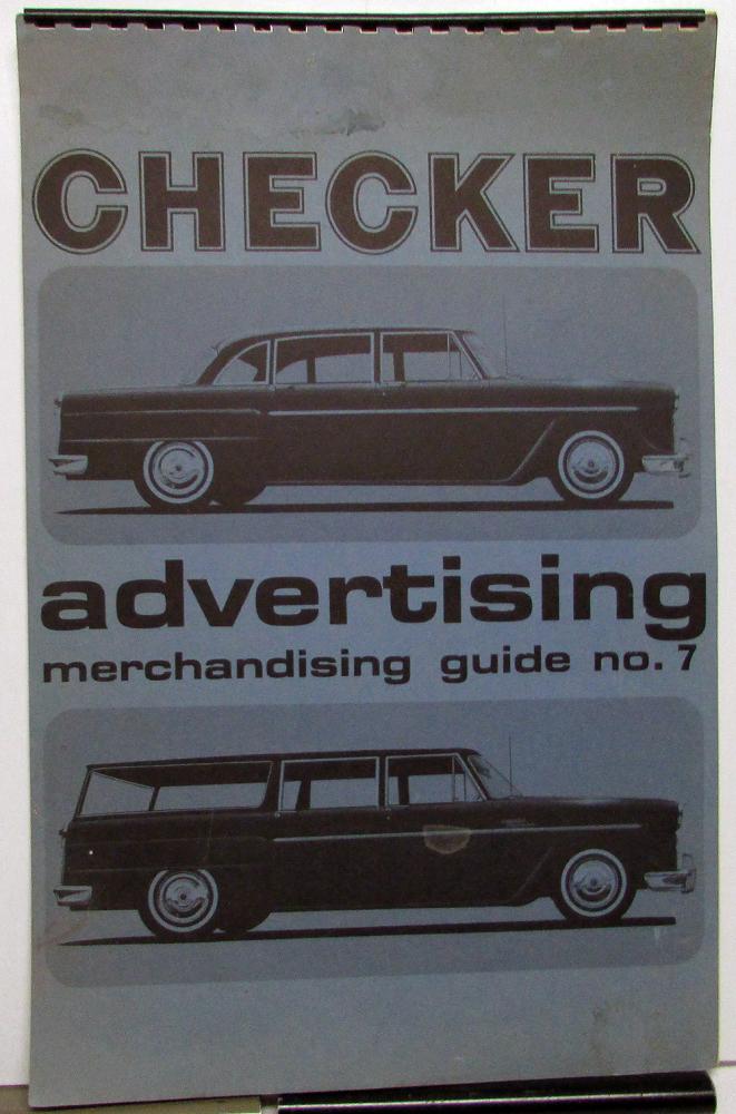 1966 Checker Marathon Dealer Advertising Merchandising Guide No 7 Car ...