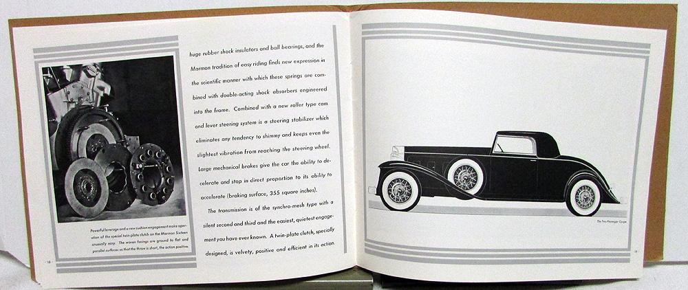 1931 Marmon Sixteen Dealer Sales Brochure Sedan Limo Convertible ...