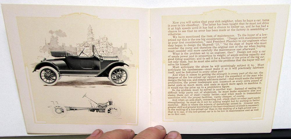 1914 1915 Maxwell Model 25 Motor Car Sales Brochure Pre 1916 Brass Era ...