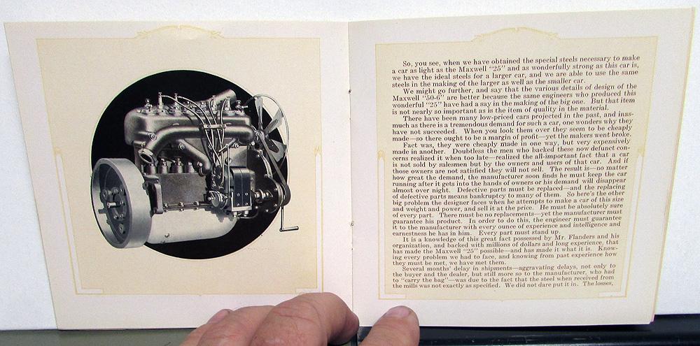 1914 1915 Maxwell Model 25 Motor Car Sales Brochure Pre 1916 Brass Era ...