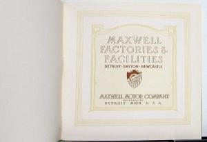 1914 1915 Maxwell Factory Facility Model 25 Specs Illus Sales Bk Pre ...
