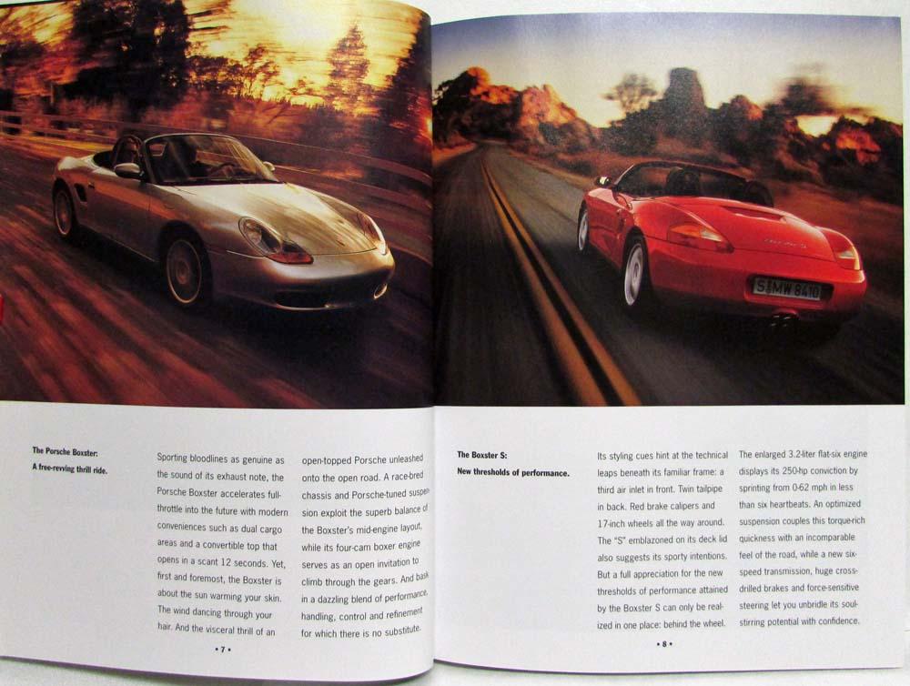 2000 Porsche Dealer Prestige Sales Brochure Book Boxster & S