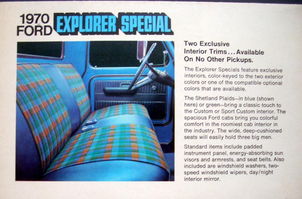 Original 1970 Ford Explorer F 100 250 Special Pickup Truck Sales ...