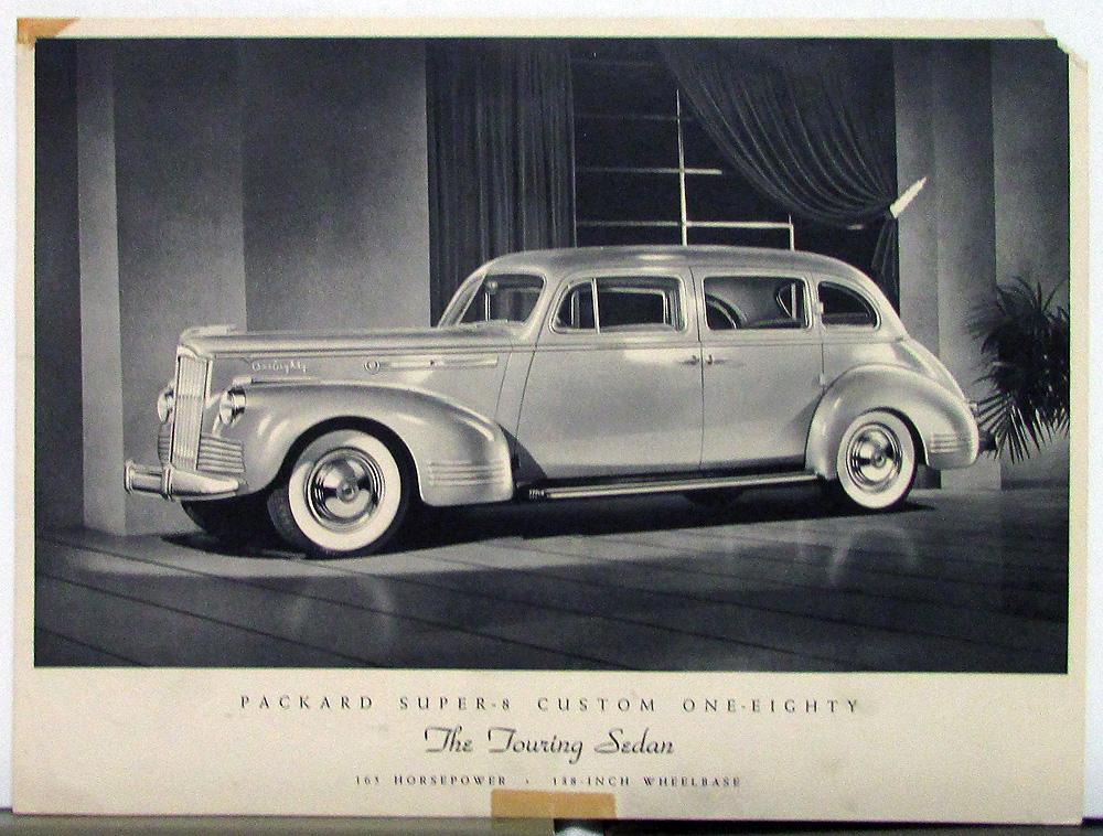 1942 Packard Touring Sedan Super 8 Custom 180 Plate From Portfolio Orig