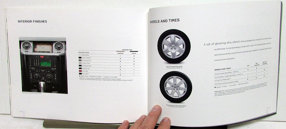 2008 Land Rover LR3 Dealer Prestige Sales Brochure Features Specifications