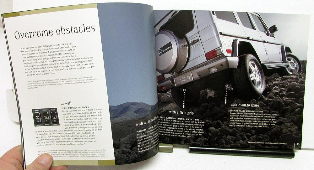 2004 Mercedes Benz G Class Dealer Prestige Sales Brochure G500 G55 AMG
