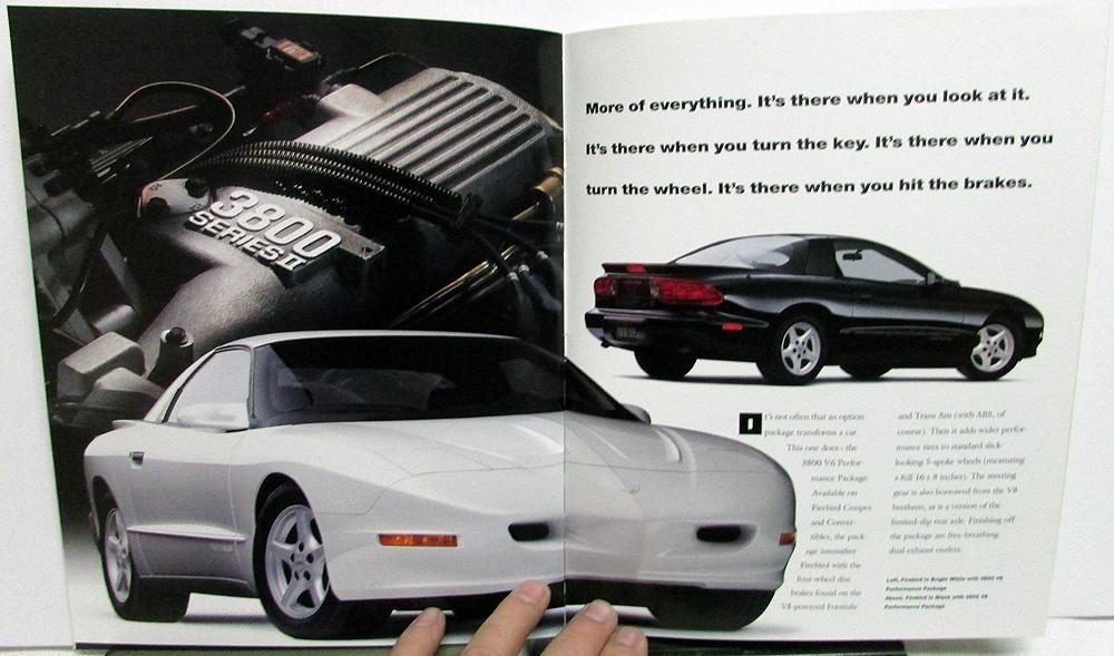1996 Pontiac Firebird Dealer Sales Brochure Formula Trans Am Features ...