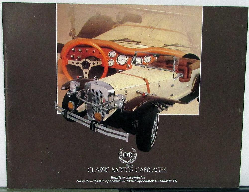 1984 1985 Gazelle Speedster C & TD by CMC With Extras Sales Brochure Orig