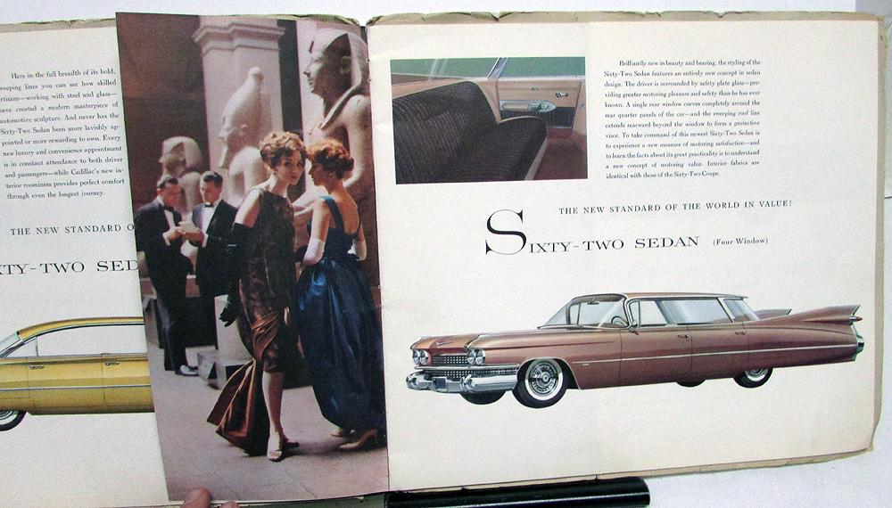 1959 Cadillac Prestige Brochure 62 Sedan DeVille Fleetwood 60 Eldorado ...