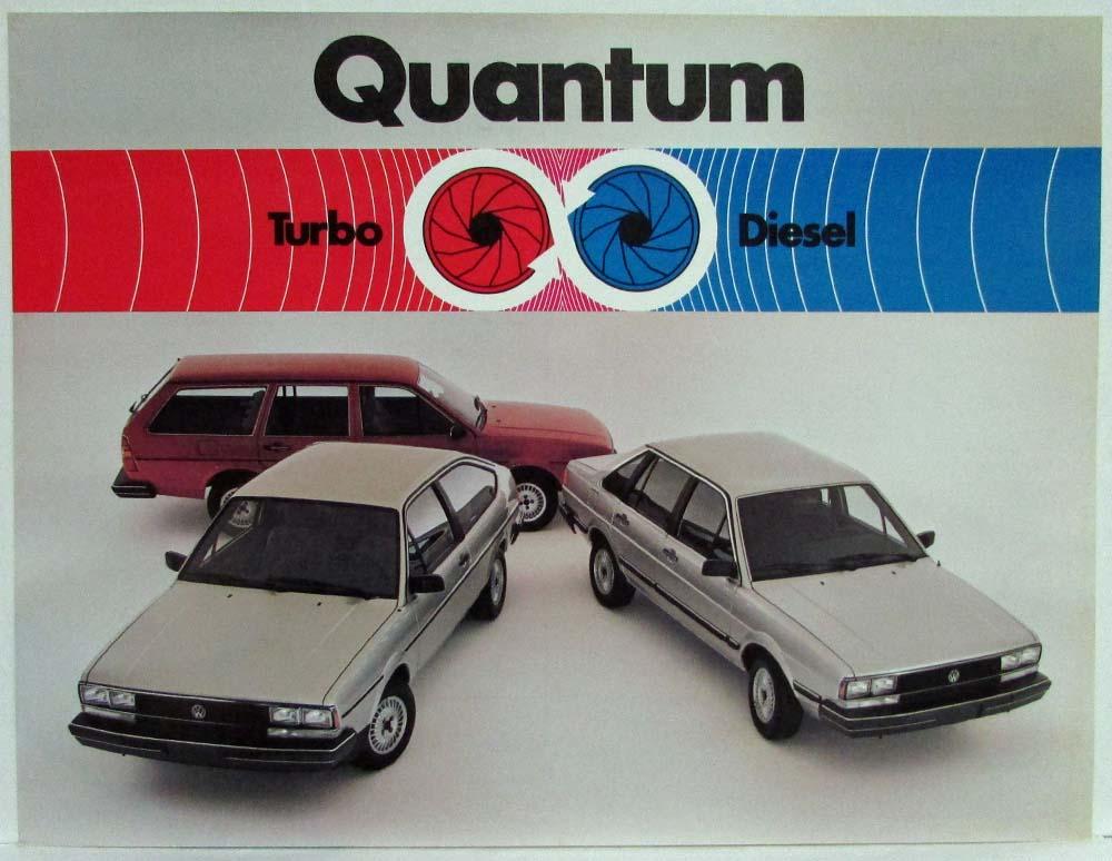 1982 Volkswagen VW Quantum Turbo Diesel Spec Sheet