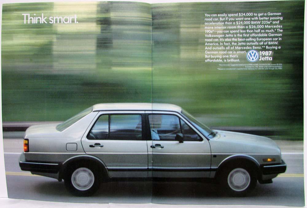 1987 Volkswagen VW Think Fast Smart Ahead and Big Sales Brochure