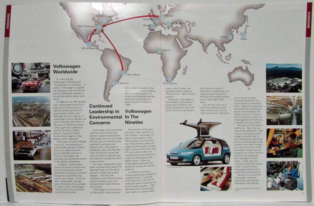 1991 Volkswagen VW Sales Training Information Product Guide