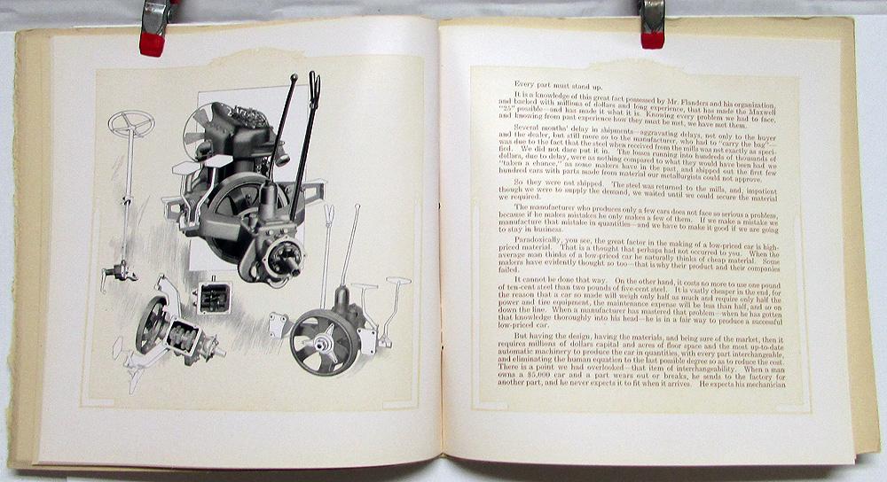 1914 1915 Maxwell Model 25 Motor Car Sales Brochure Pre 1916 Brass Era Orig