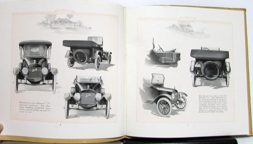 1915 Maxwell 25 Touring Town Roadster Cabriolet Sales Brochure Catalog ...