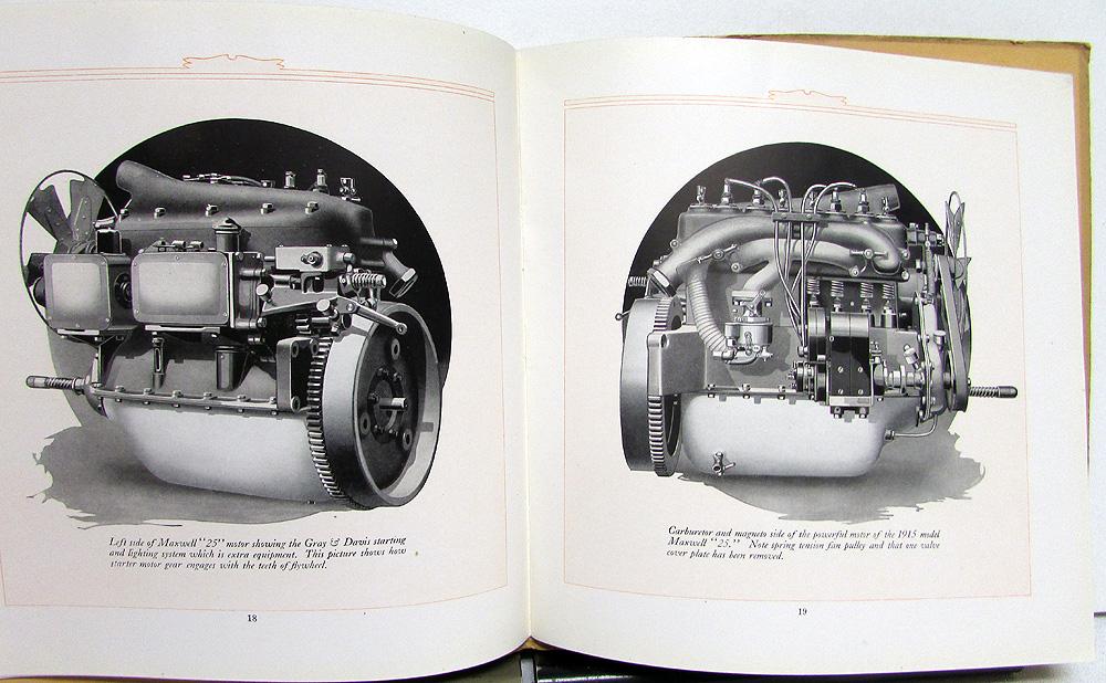 1915 Maxwell 25 Touring Town Roadster Cabriolet Sales Brochure Catalog ...