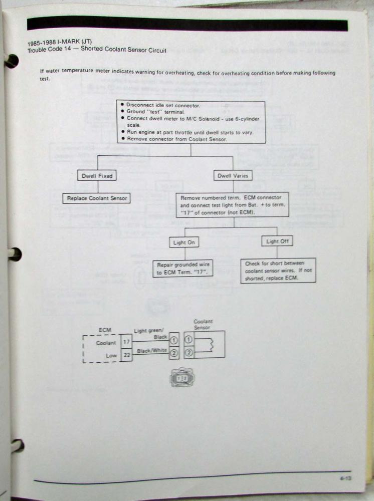 1989 Isuzu StarTech Driveability & Diagnosis Fuel Injection Training Manual