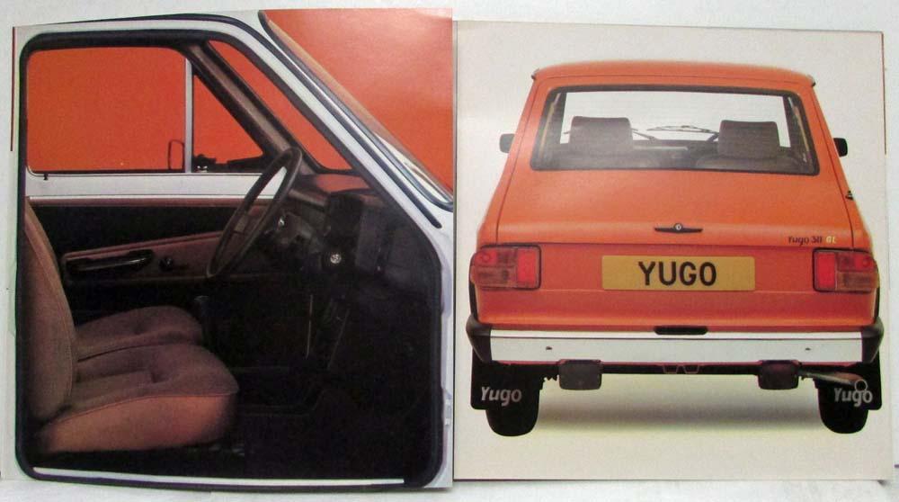 1983 Yugo Cars Sales Brochure - UK Market