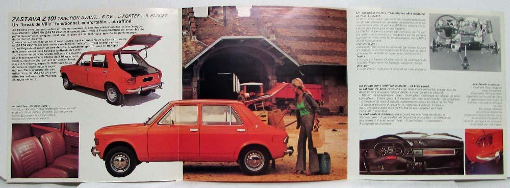 1963-1965 Zastava Z101 Sales Folder - French Text