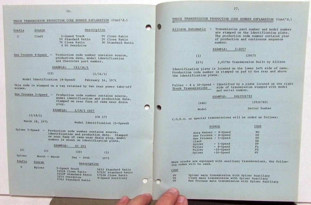 1971 Chevrolet Dealer Service Information Bulletin Camaro Corvette Truck