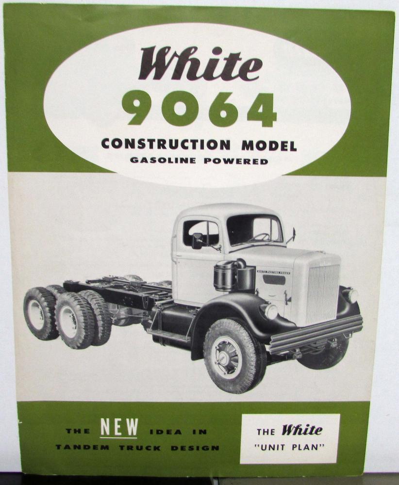 1957 White Truck Model 9064 Construction Specifications Sales Brochure ...
