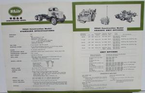 1957 White Truck Model 9064 Construction Specifications Sales Brochure ...
