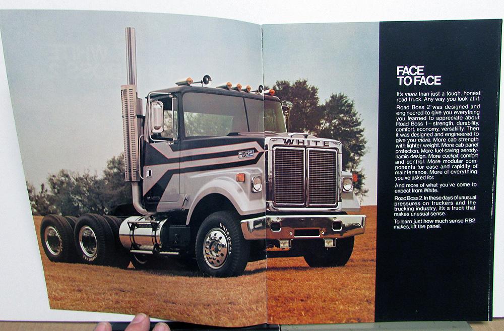 1980 White Road Boss 2 Truck Features Sales Brochure Original