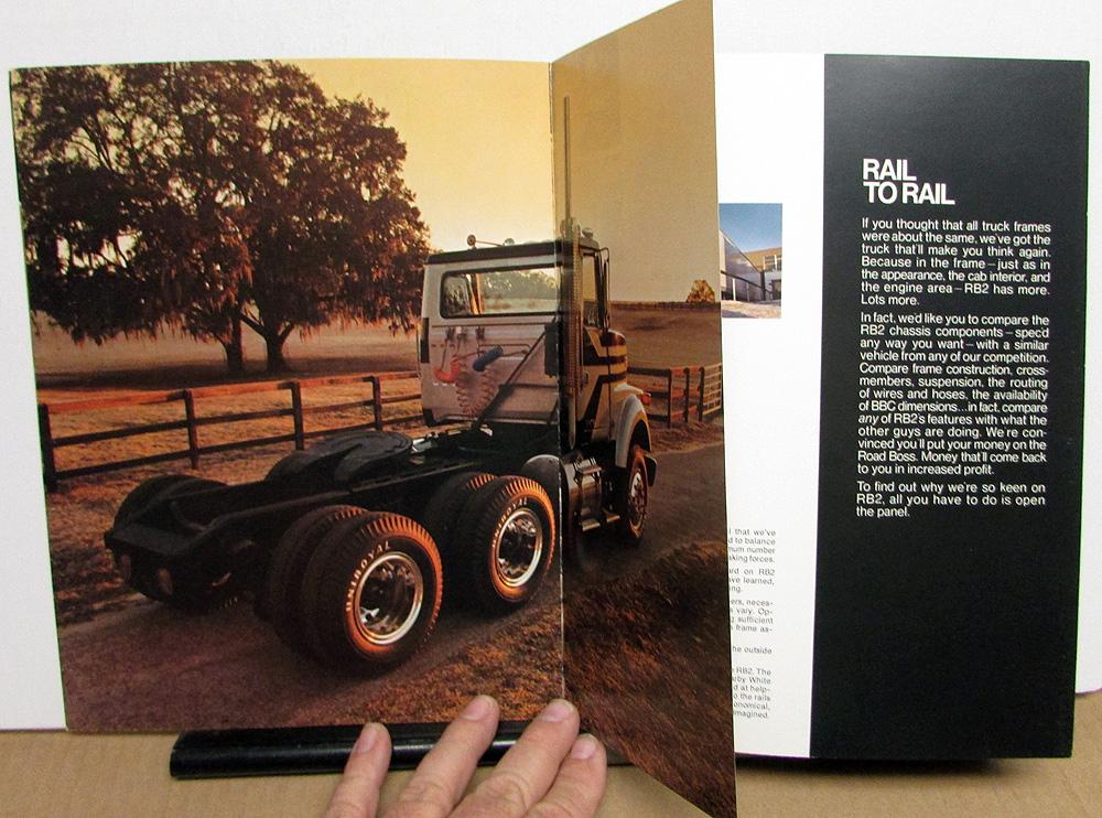 1980 White Road Boss 2 Truck Features Sales Brochure Original