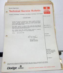 1969-1972 Dodge Trucks Dealer Technical Service Bulletins Set Organized ...