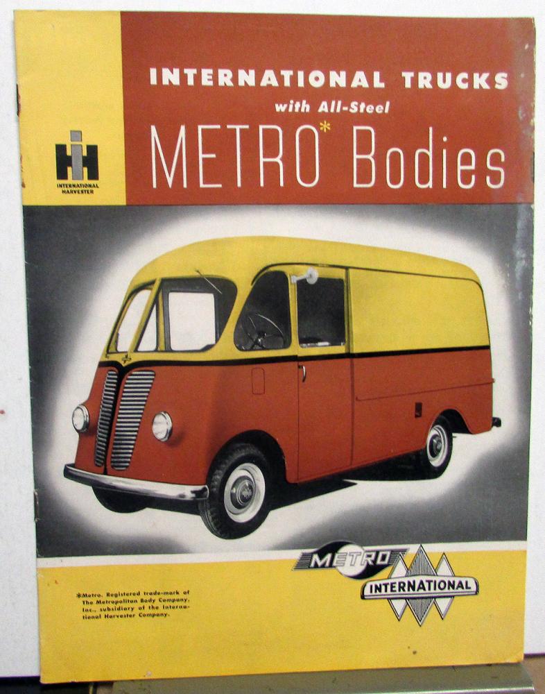 1949 International Trucks IHC All Steel Metro Bodies Sales Brochure ...
