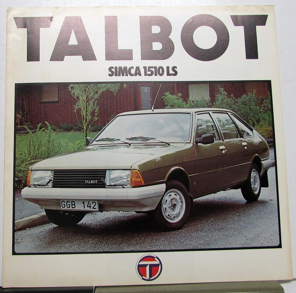 1980 Talbot Foreign Dealer & Text Sales Brochure Lot Of 8 Simca Horizon1510