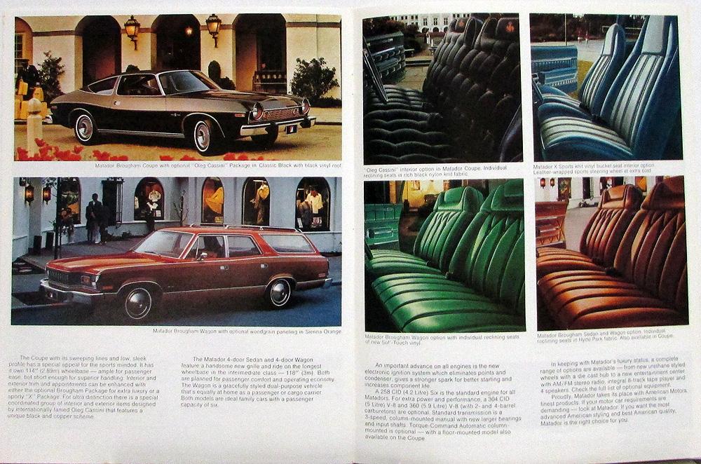 1975 AMC Gremlin Hornet Matador Color Sales Brochure Original