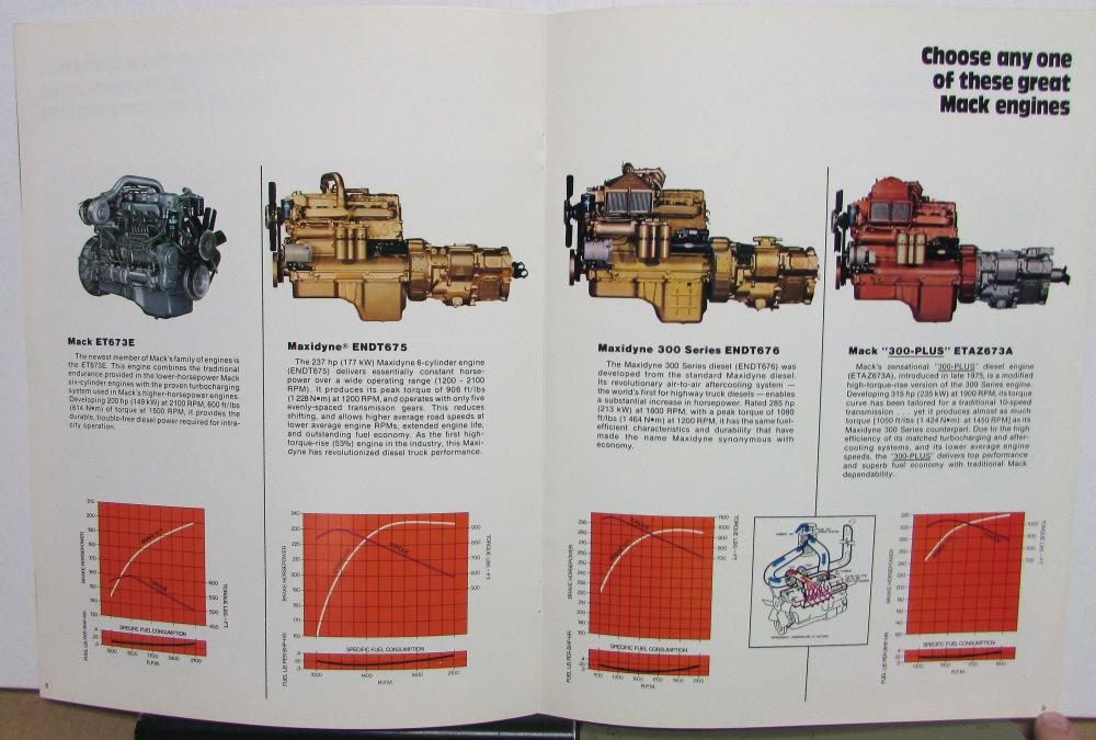 1978 Mack Trucks U Series Features Sales Brochure Original