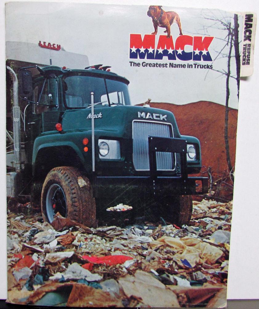 1973 Mack Trucks Information Folder Post Card Spec Sheet Original