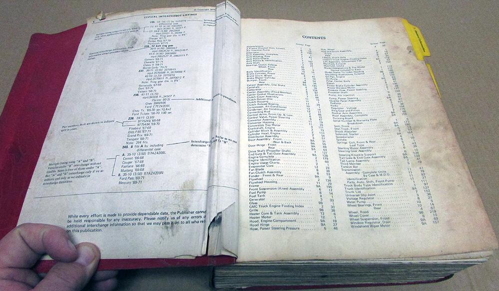 1964-74 Hollander Car & Truck Parts Interchange Book 40th Edition GM ...