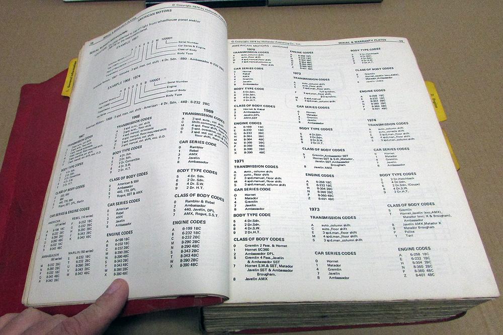 1964-74 Hollander Car & Truck Parts Interchange Book 40th Edition GM ...