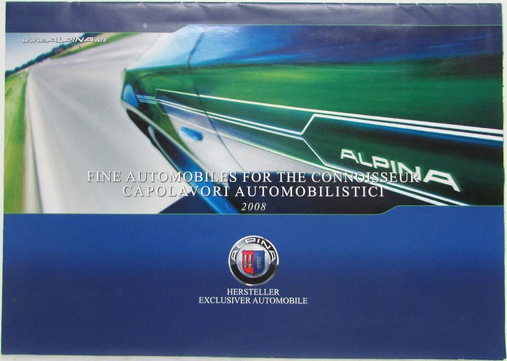 2008 BMW Alpina Fine Automobiles for the Connoisseur Sales Folder Poster