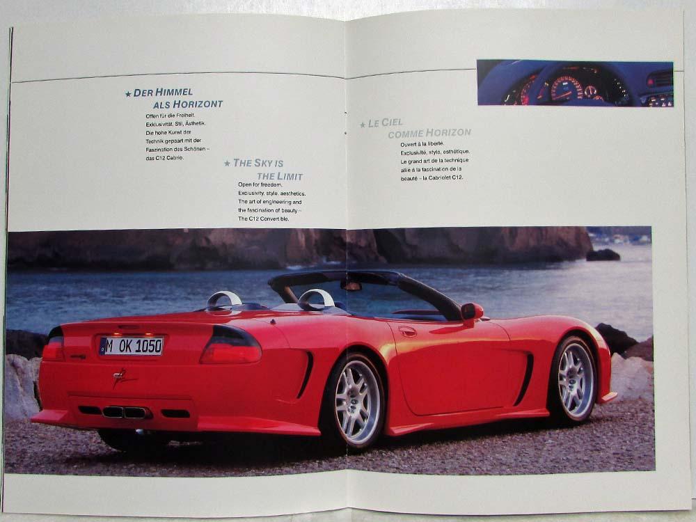 1997-2001 Callaway C12 based on Chevy Corvette Sales Brochure - Multi ...