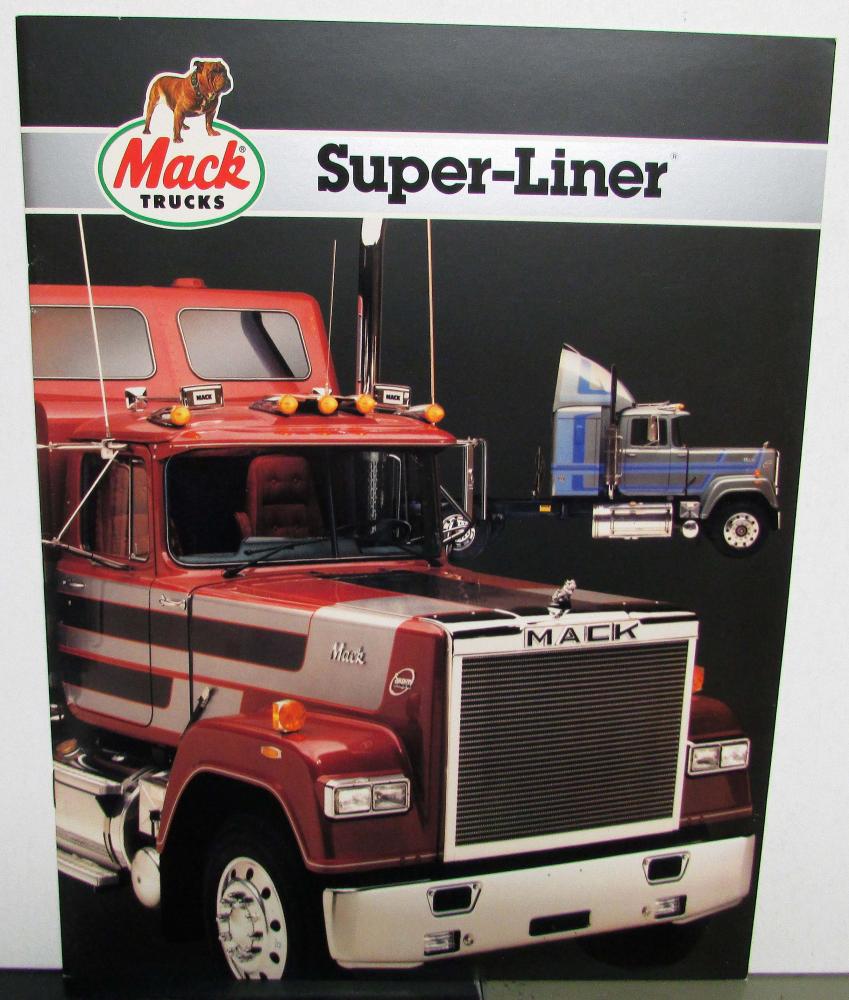 1989 Mack Trucks Super Liner Series Sales Brochure Original