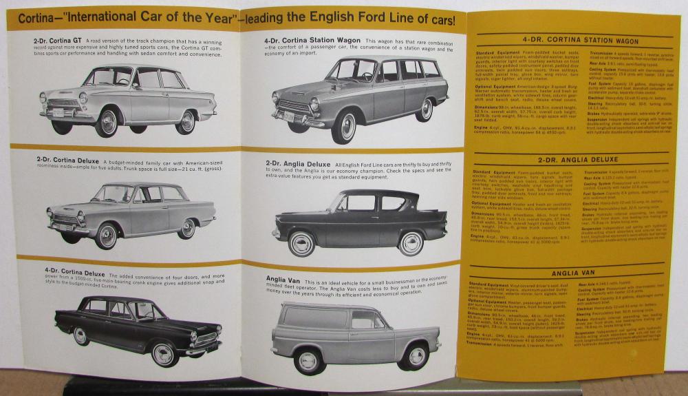 1960 Ford English Ford Line Sales Brochure Original