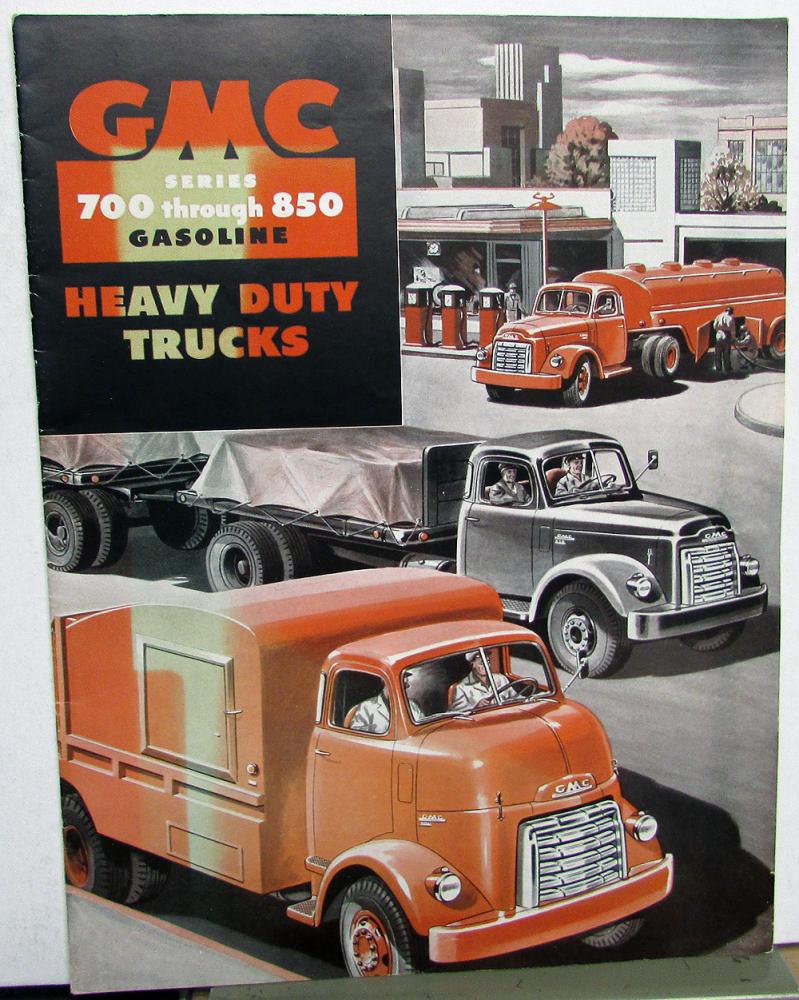 1950 1951 GMC 700 thru 850 Series HD Gas Trucks Sales Brochure Original