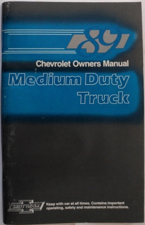 1989 Chevrolet Med Duty Truck Owners Manual Forward Control School Bus ...