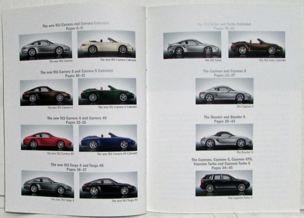 2009 Porsche Dealer Sales Brochure Full Line Boxster 911 Cayenne