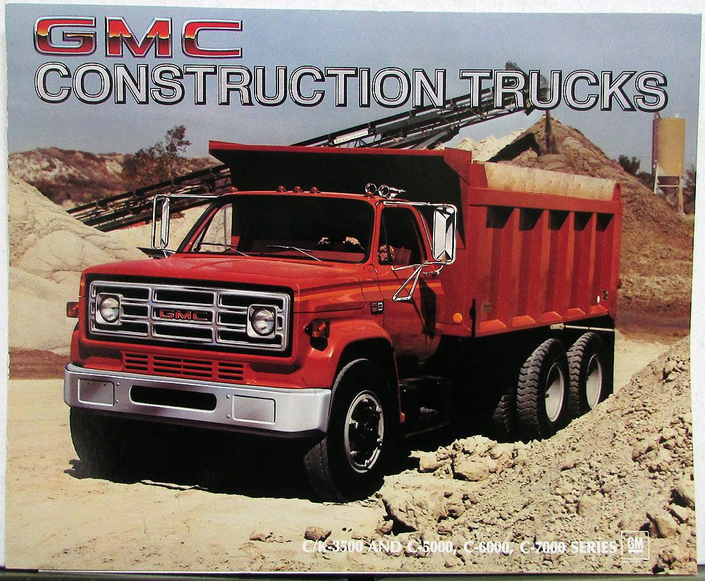 1984 GMC Construction Trucks C/K 3500 C5000 C6000 C7000 Sales Brochure ...
